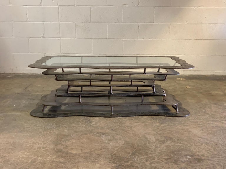 Bronze and Steel "Volcano" Coffee Table by Silas Seandel at 1stDibs