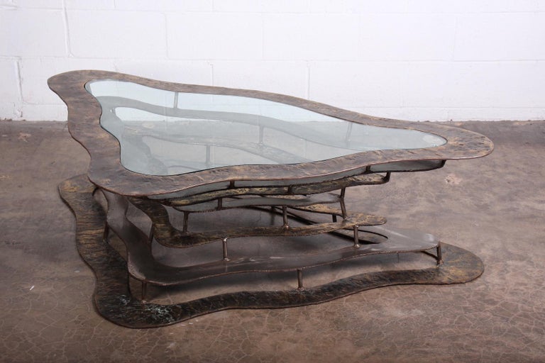 Bronze and Steel "Volcano" Coffee Table by Silas Seandel For Sale at ...