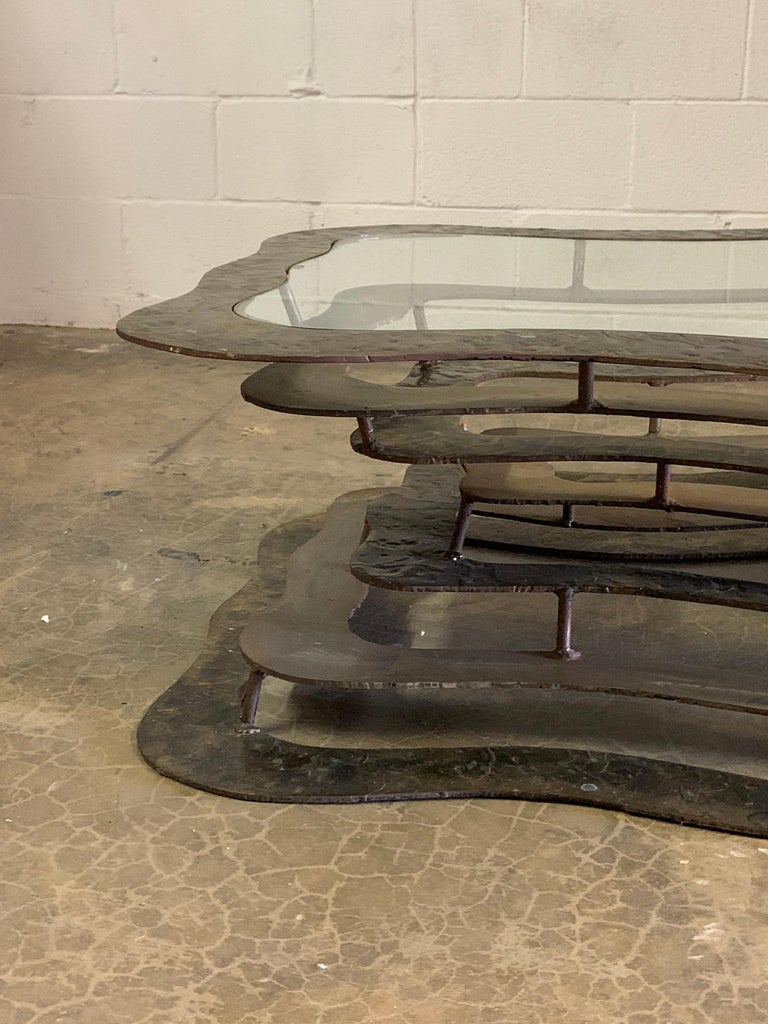 Bronze and Steel "Volcano" Coffee Table by Silas Seandel at 1stDibs