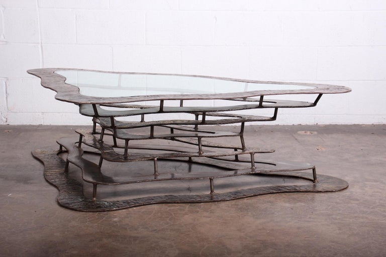 Bronze and Steel "Volcano" Coffee Table by Silas Seandel For Sale at ...
