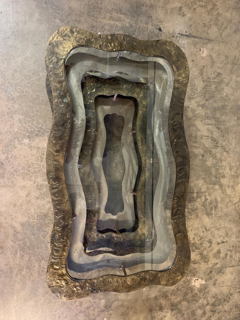 Bronze and Steel "Volcano" Coffee Table by Silas Seandel at 1stDibs