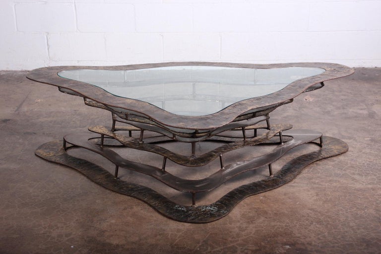 Bronze and Steel "Volcano" Coffee Table by Silas Seandel For Sale at ...