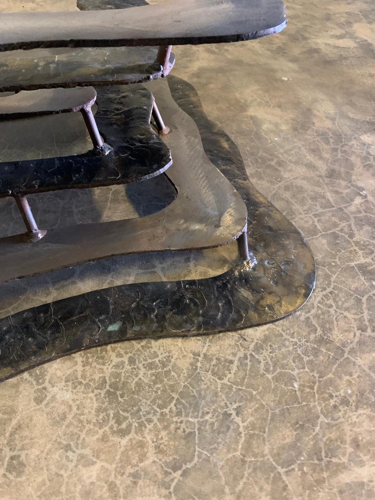 Bronze and Steel "Volcano" Coffee Table by Silas Seandel at 1stDibs