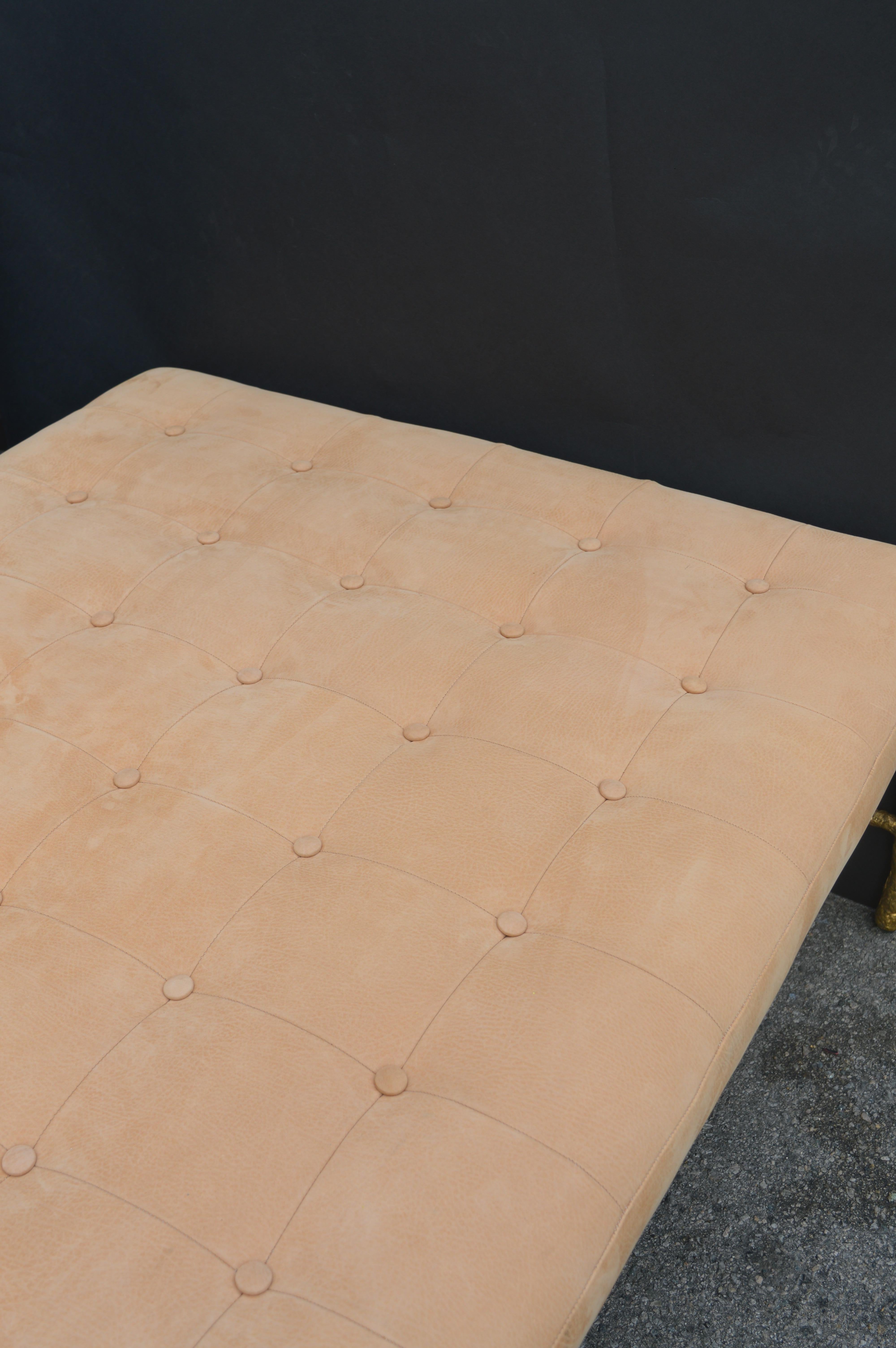 Bronze and Suede Day Bed or Coffee Table at 1stDibs