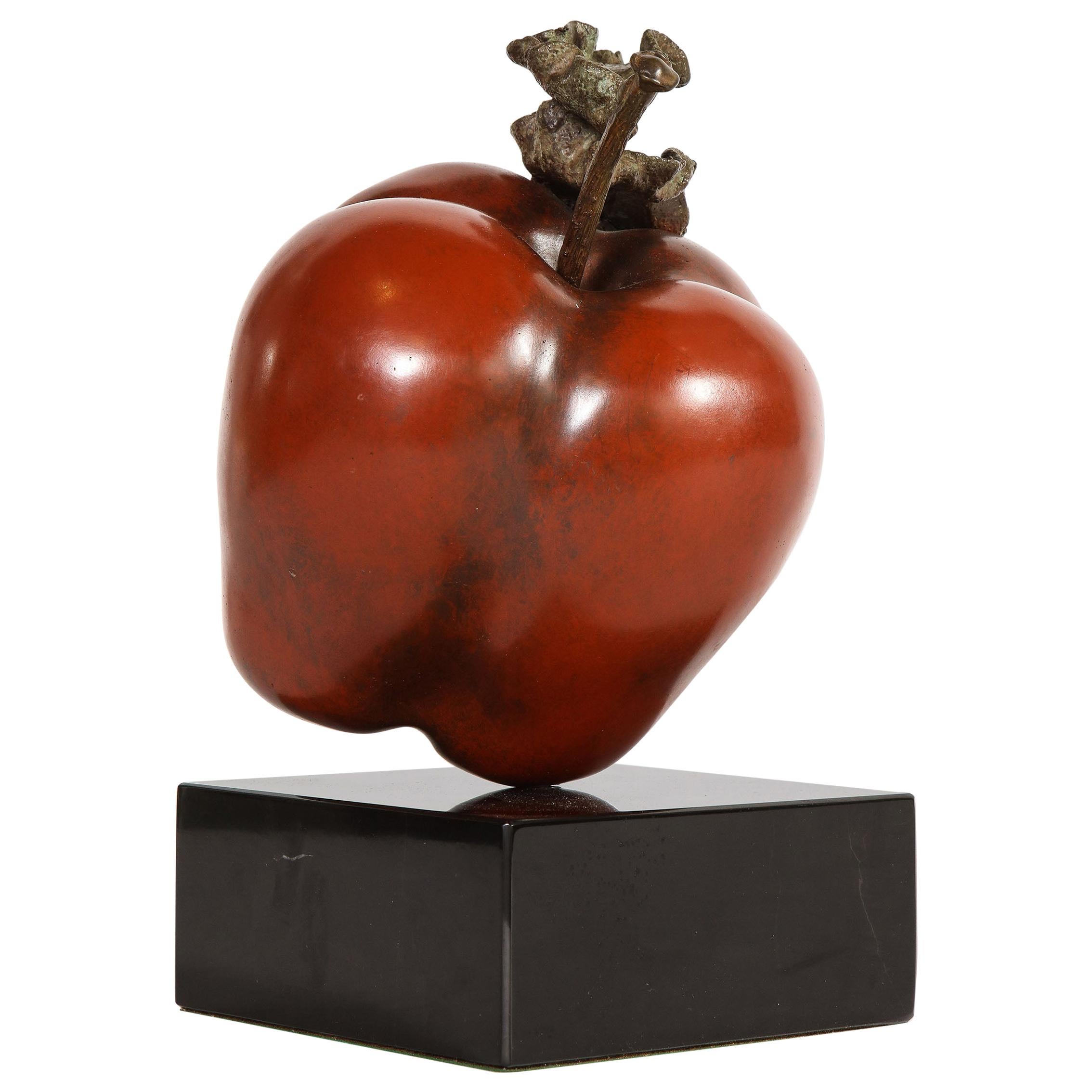Bronze Apple by Clara Duque For Sale at 1stDibs