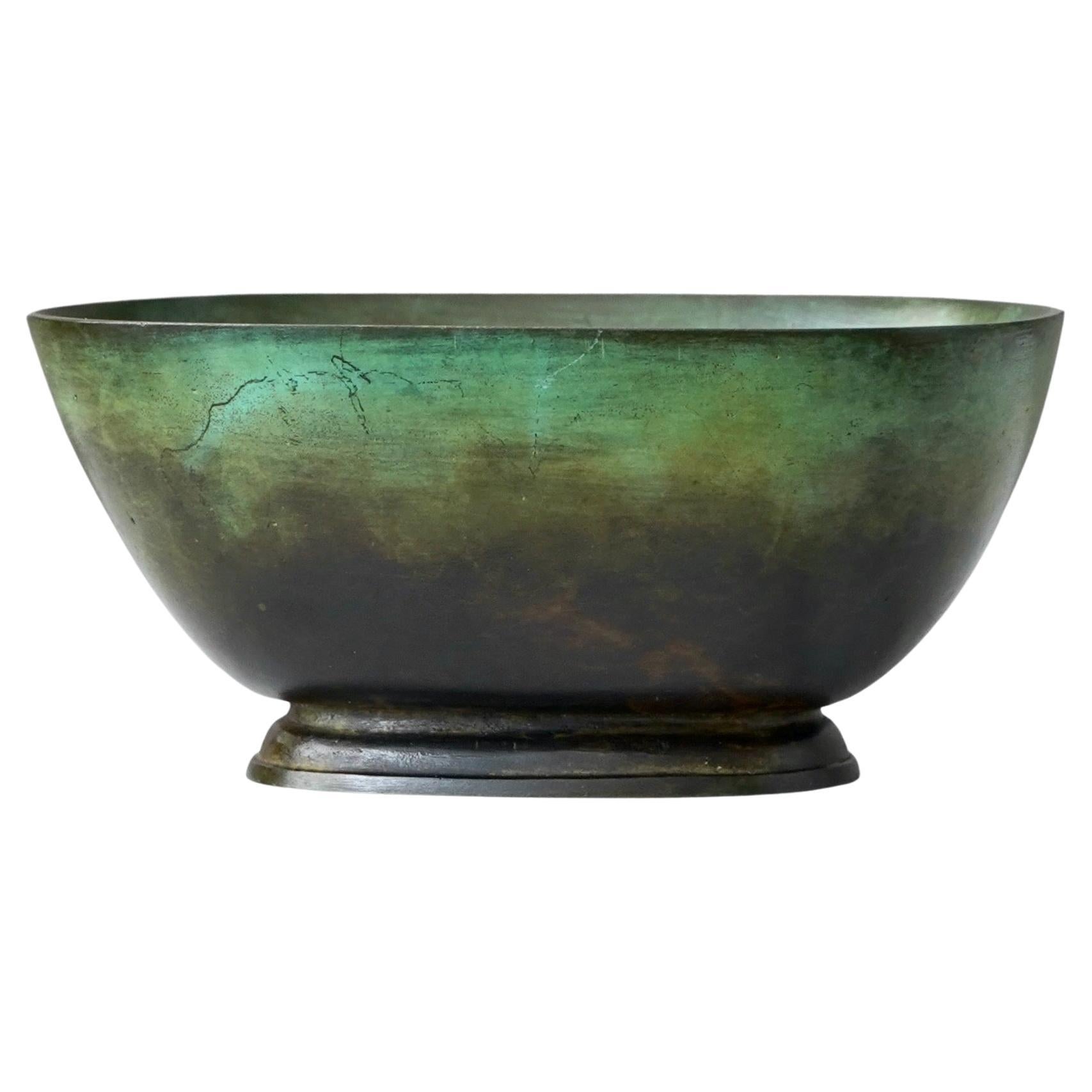 Bronze Art Deco Bowl by GAB Guldsmedsaktiebolaget, Sweden, 1930s For ...