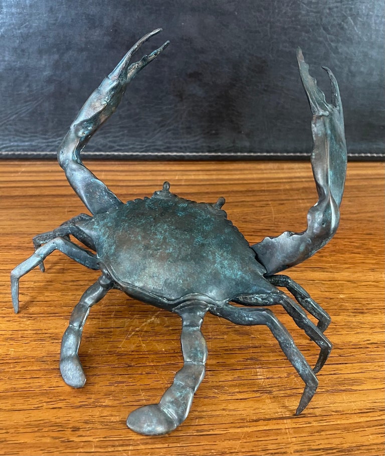 Bronze Articulated Crab Sculpture For Sale at 1stDibs