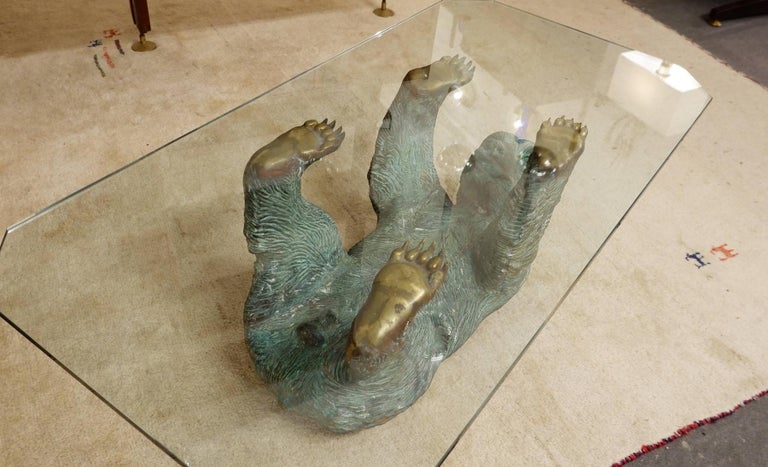 Bronze Bear Coffee Table, Belgium, 1970s For Sale at 1stDibs
