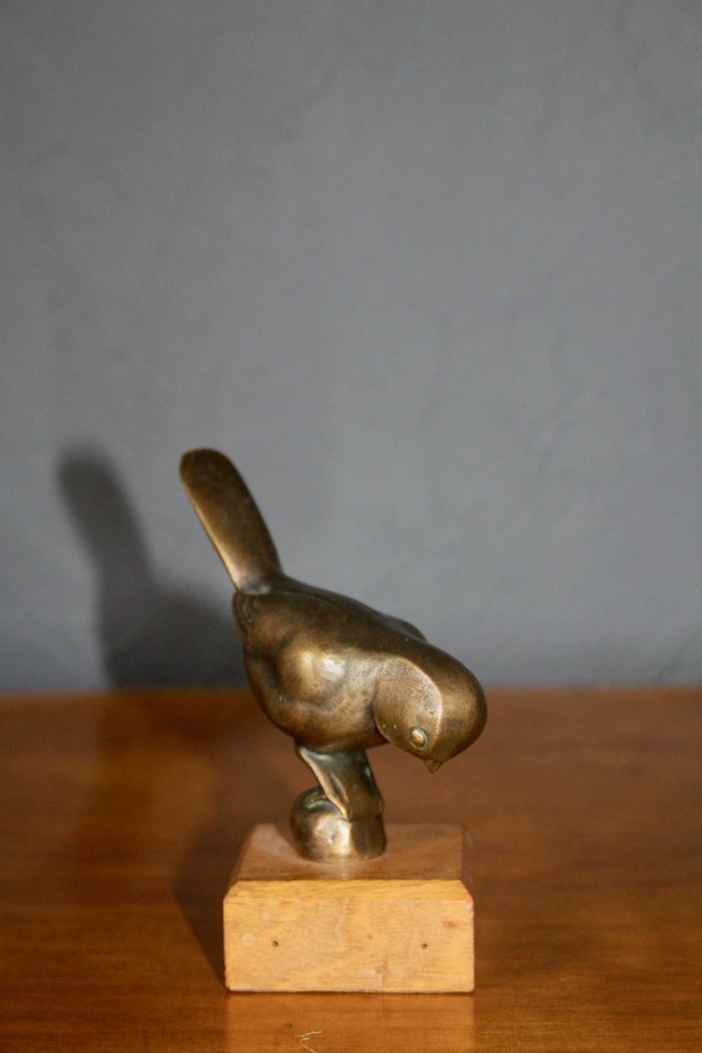 Bronze Bird Art Deco Sculpture For Sale at 1stDibs
