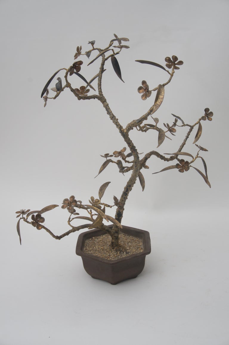 Bronze Bonsai Cherry Blossom Tree Sculpture at 1stDibs