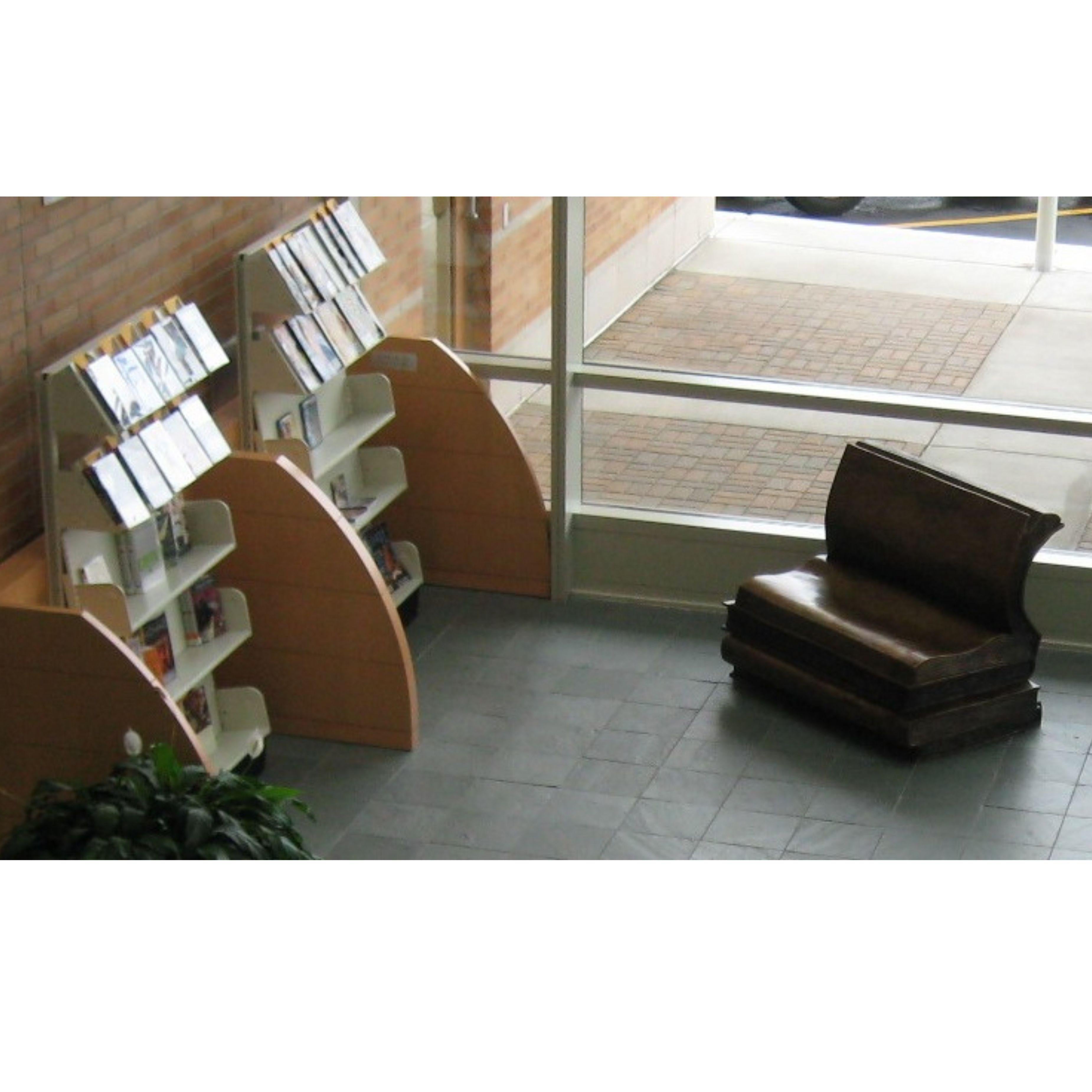 Bronze Book Bench Garden Statue For Sale at 1stDibs