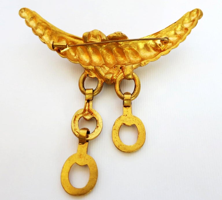Bronze Brooch by Line Vautrin For Sale at 1stDibs