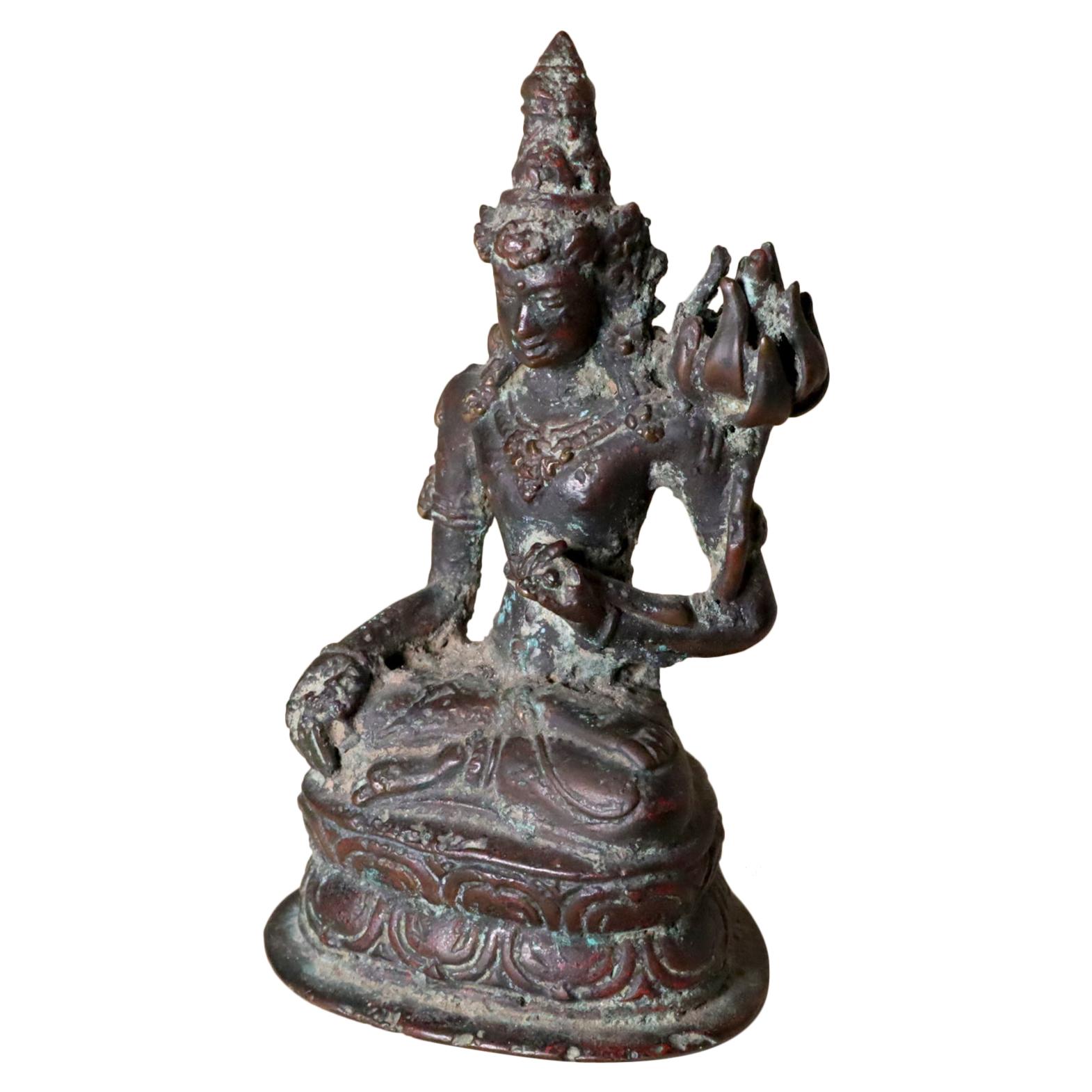 Bronze Buddha from Java Indonesia 9th Century Style Indonesian Buddhist ...