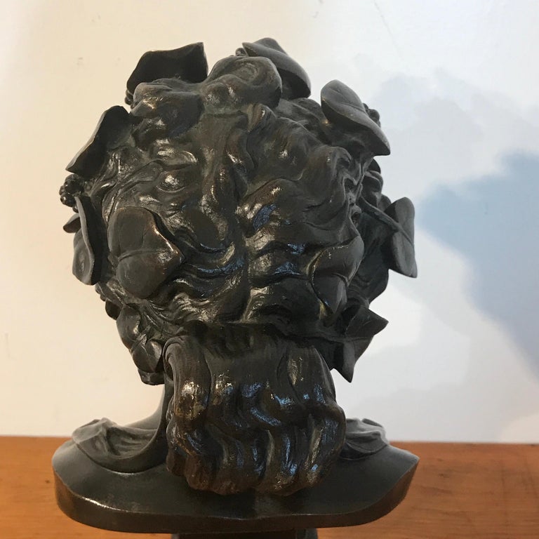 Bronze Bust of Young Bacchus, Attributed to F. Barbedienne at 1stDibs