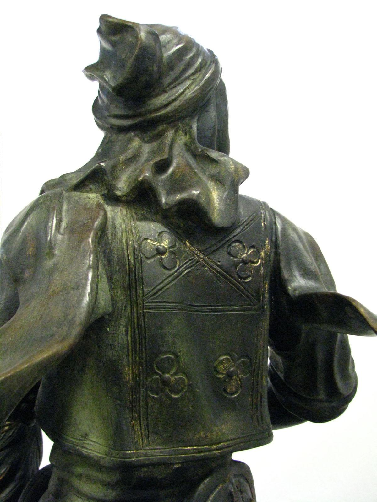 Bronze Cavalier Moor Return Hunting Signed Barge Fils 20th Century For ...