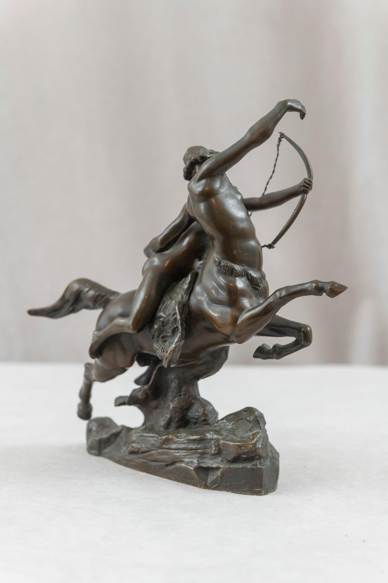 Bronze Centaur w/Achilles, French, ca. 1890, "The Education of Achilles ...
