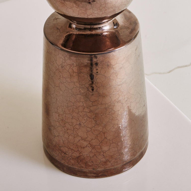 Bronze Ceramic Table Lamp, France 20th Century at 1stDibs