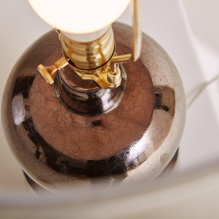 Bronze Ceramic Table Lamp, France 20th Century at 1stDibs