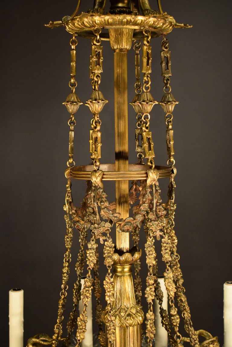 Bronze Chandelier For Sale at 1stDibs