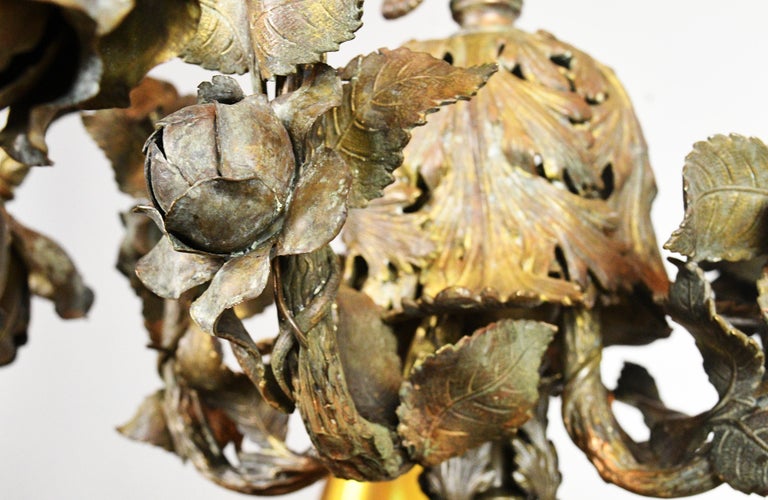 Bronze Cherub Light with Art Glass Shades For Sale at 1stDibs | cherub ...