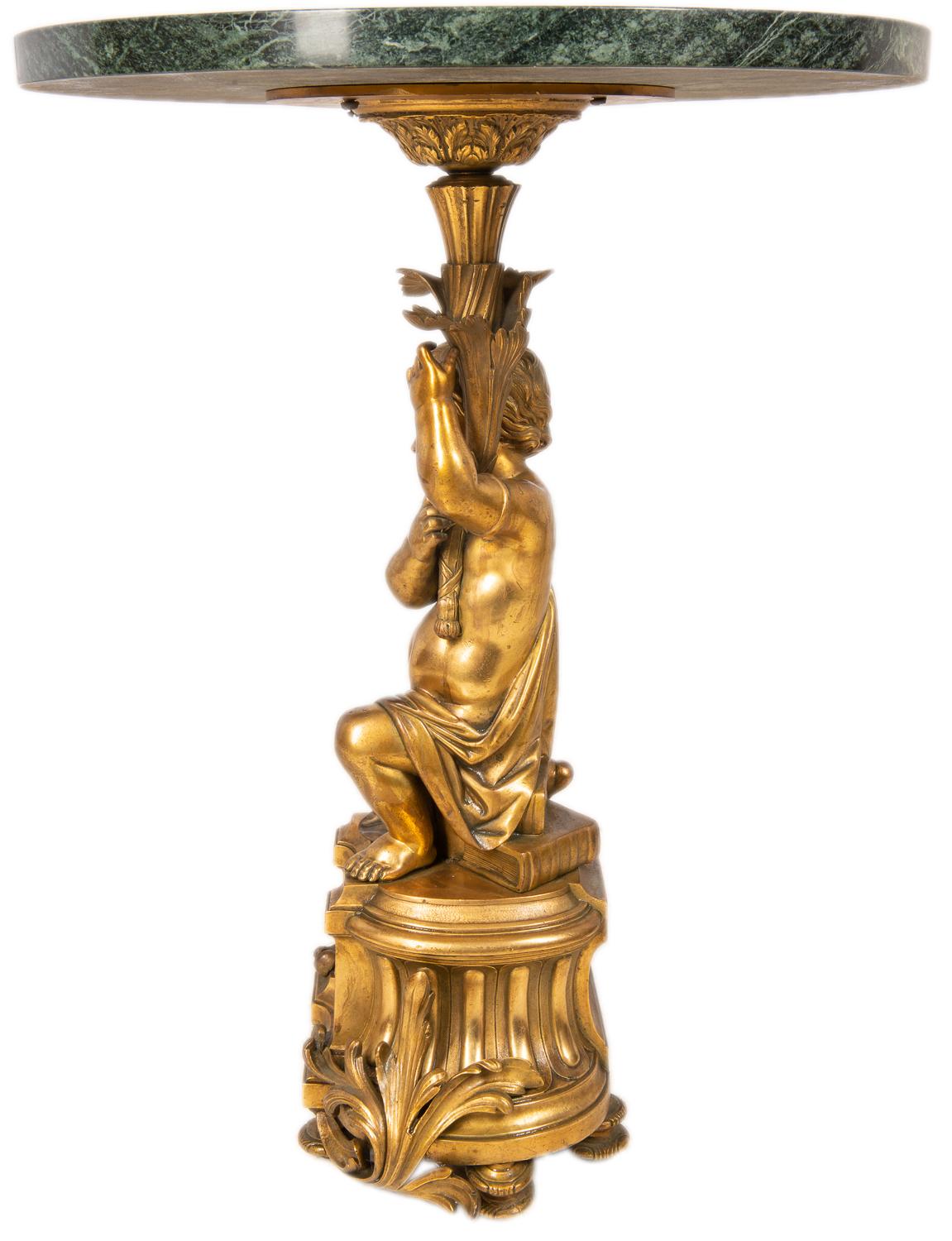 Bronze Cherub Side Table, circa 1920 at 1stDibs | cherub table