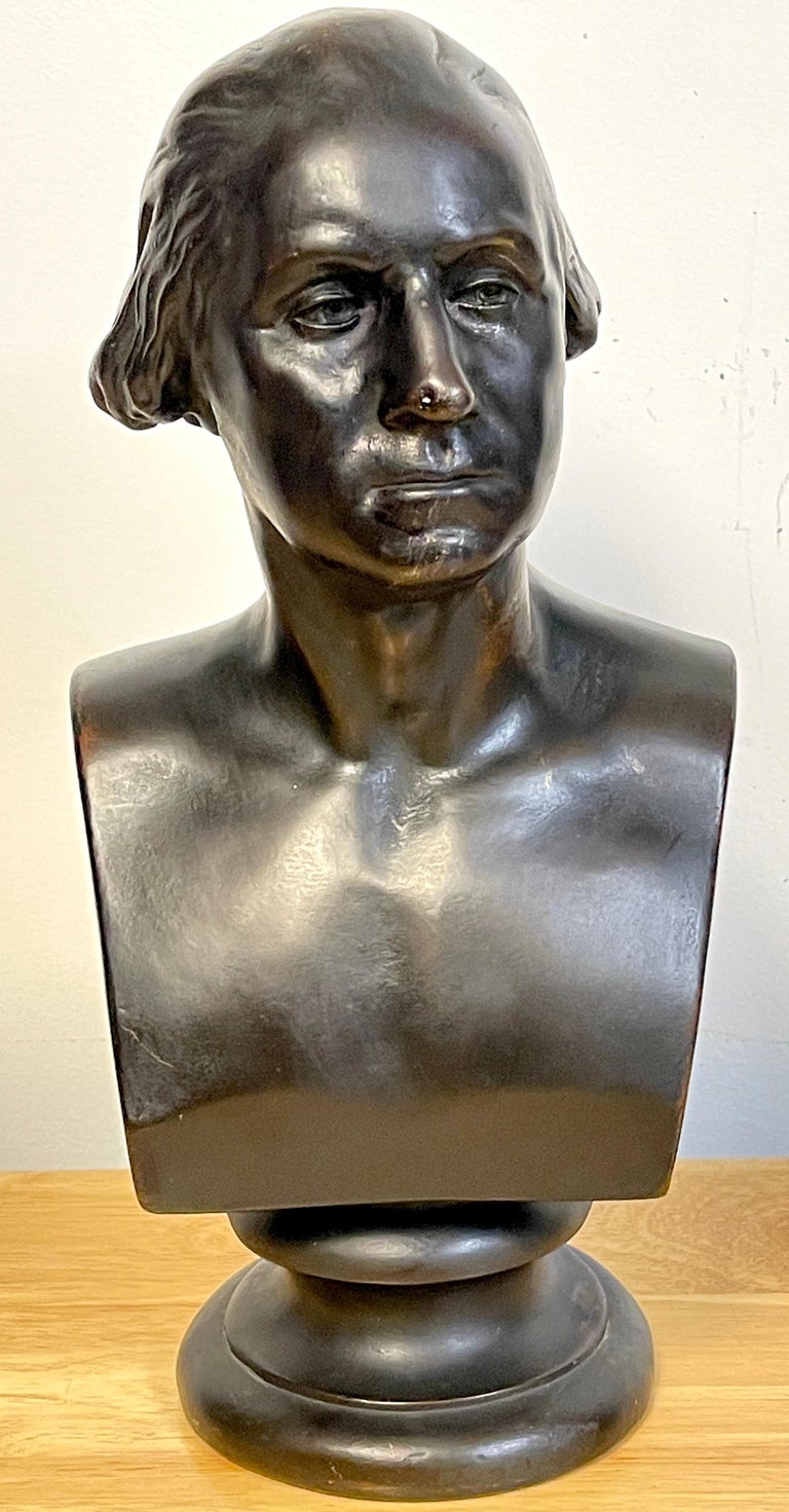 Bronze Clad Bust of George Washington, after Houdon For Sale at 1stDibs