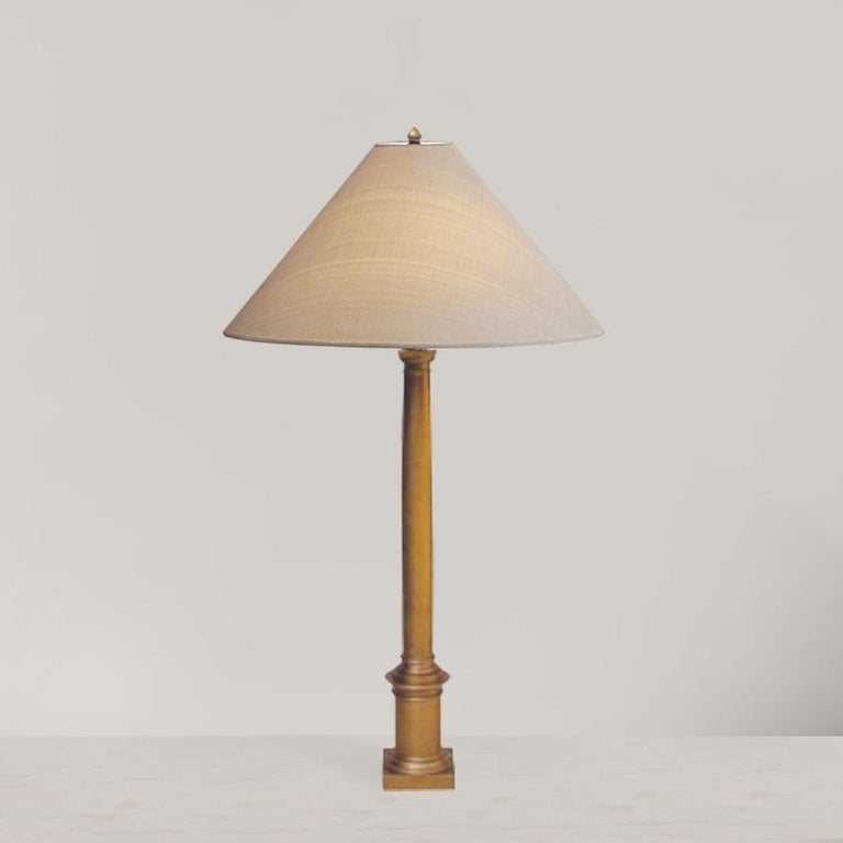 Bronze Column Lamp, Handcrafted, Made to Order For Sale at 1stDibs