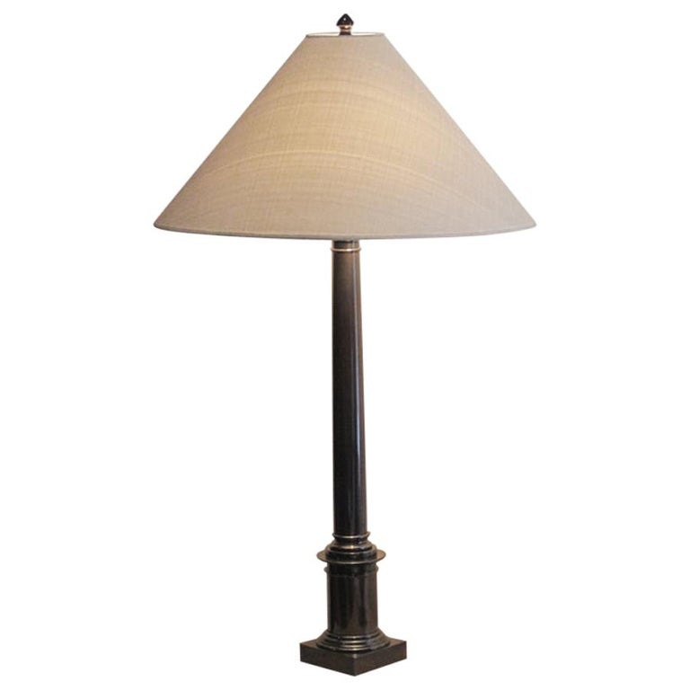 Bronze Column Lamp, Handcrafted, Made to Order For Sale at 1stDibs