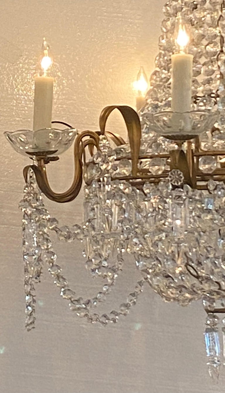 Bronze Crystal Chandelier at 1stDibs