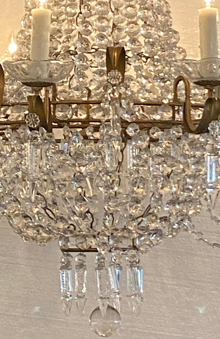 Bronze Crystal Chandelier at 1stDibs