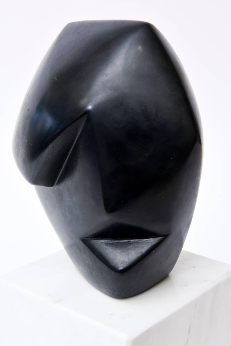 Bronze Cubist Sculpture on White Carrara Marble Base at 1stDibs