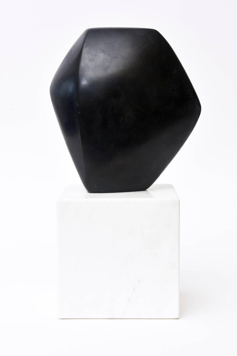 Bronze Cubist Sculpture on White Carrara Marble Base at 1stDibs