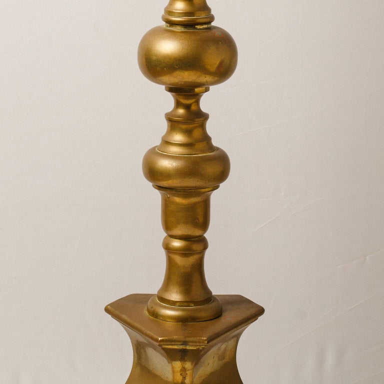 Bronze, Vintage Heavy Floor Lamp at 1stDibs