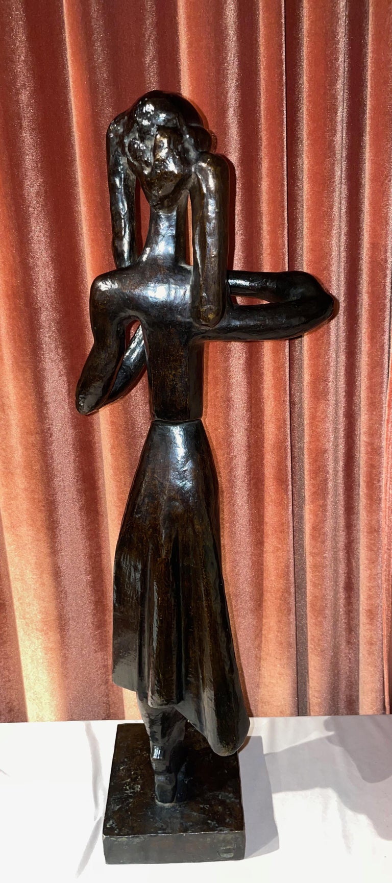 Bronze Dancing Figure by Cubist Sculptor Joseph Csaky For Sale at 1stDibs