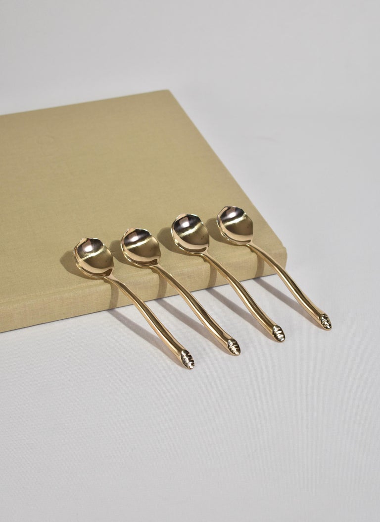 Bronze Demitasse Spoon Set For Sale at 1stDibs