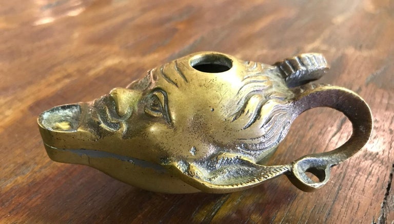 Bronze Devil Oil Lamp at 1stDibs | devil lamp