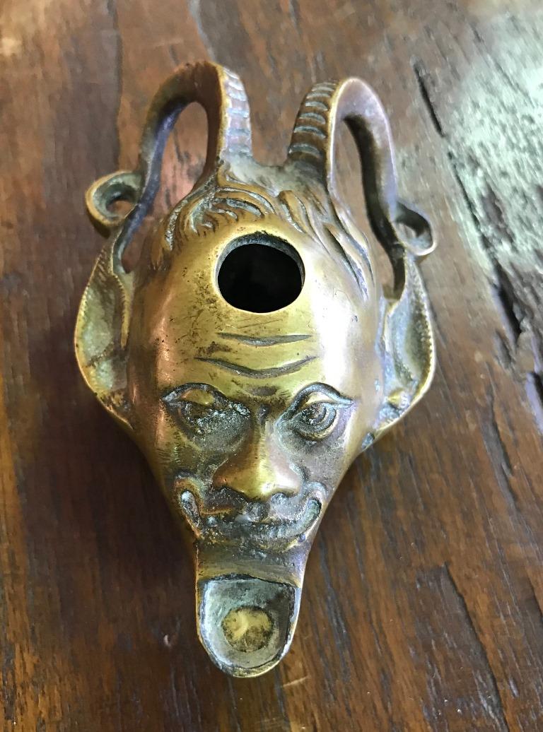 Bronze Devil Oil Lamp at 1stDibs | devil lamp
