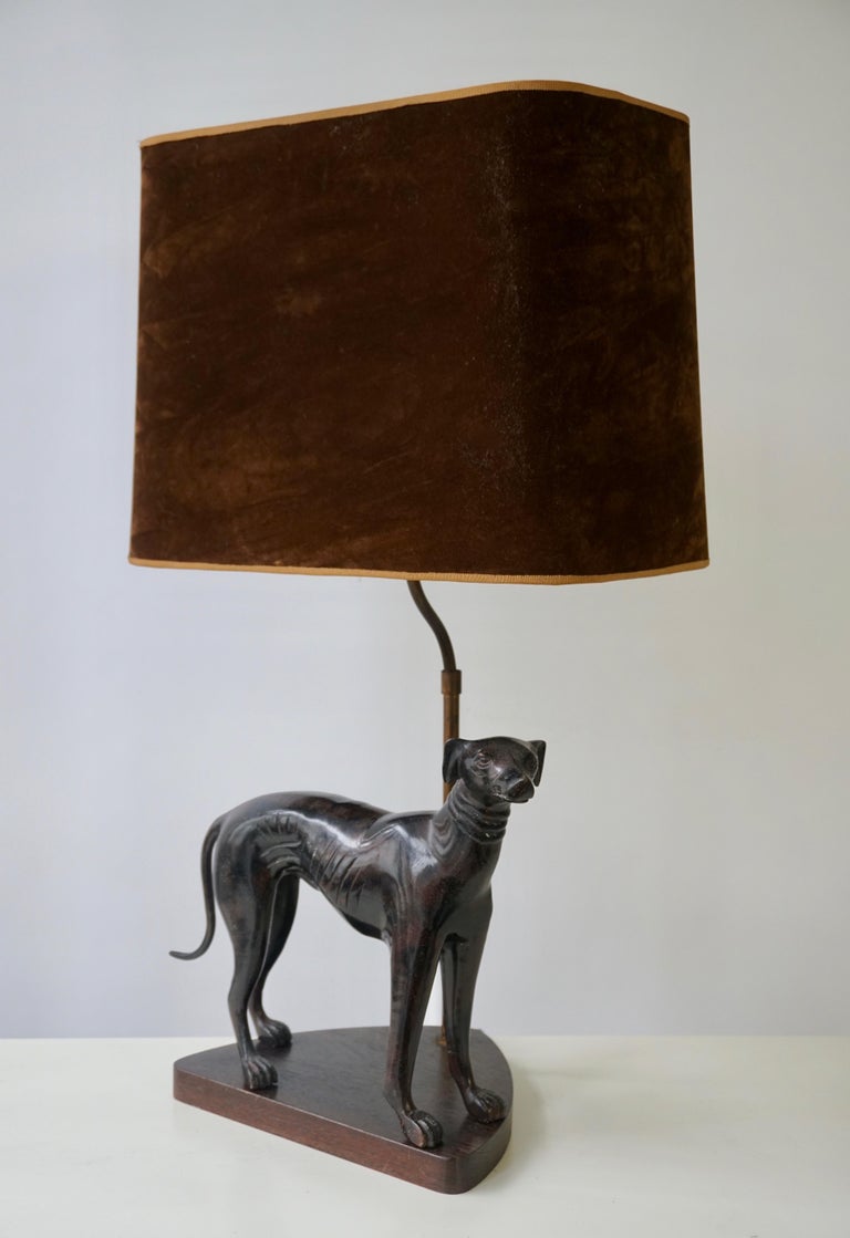Bronze Dog Sculpture Table Lamp at 1stDibs | bronze dog lamp