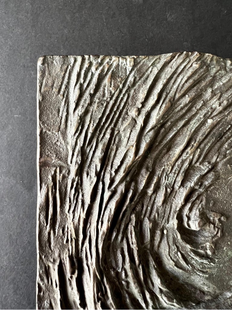 Bronze Door Handle with Textured Wave Design, 20th Century, European ...