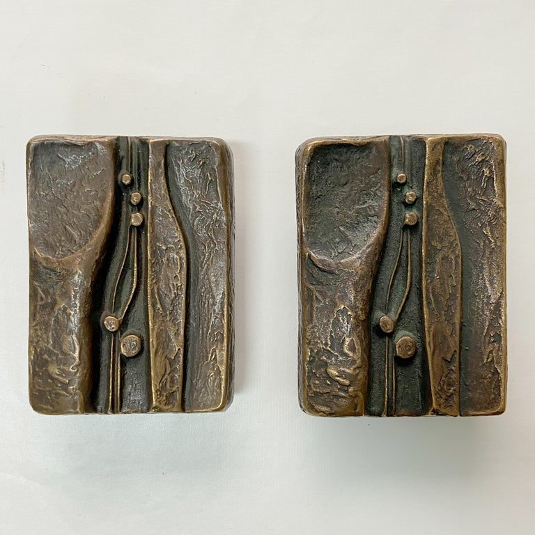 Bronze Door Handles for Double Doors, Letterbox and Bel with Organic ...