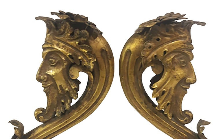 Bronze Dore Faces, A Pair For Sale at 1stDibs