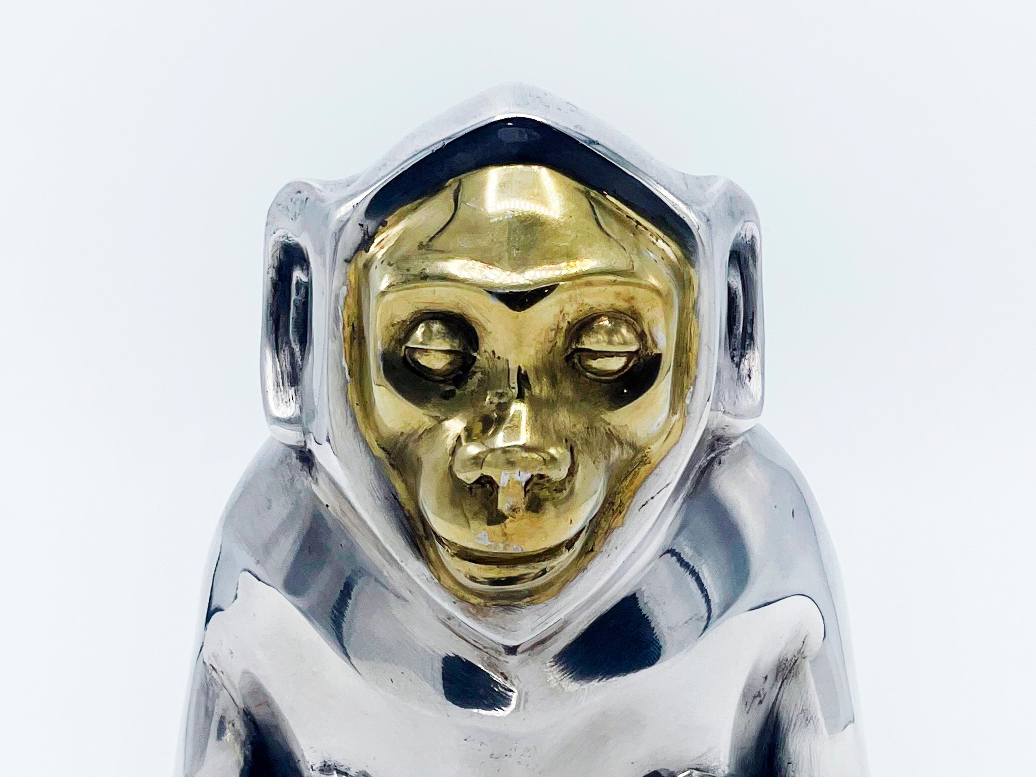 Bronze Edouard Marcel SANDOZ 1930 "Seated monkey" For Sale at 1stDibs