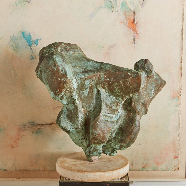 Bronze Effect Large Sculpture on Rotating Base at 1stDibs