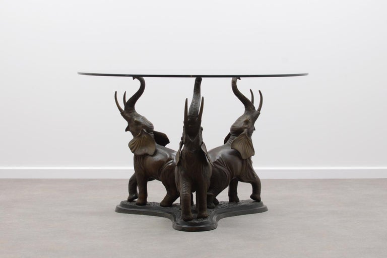 Bronze Elephant Dinging Table at 1stDibs