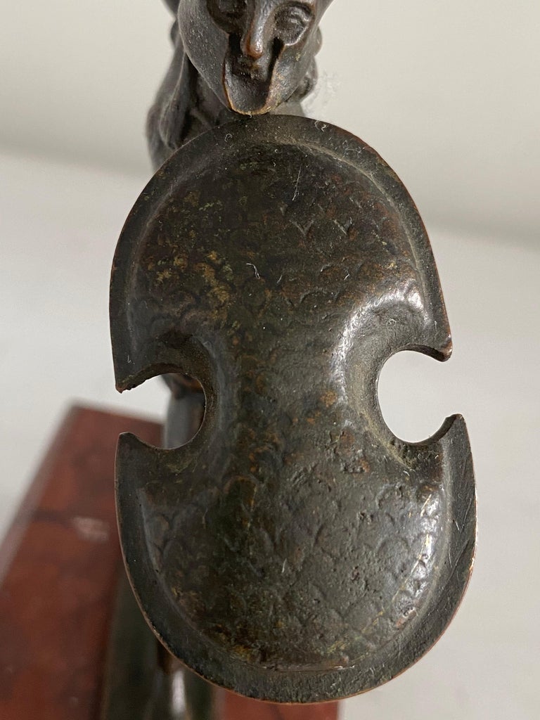 Bronze Etruscan Warrior with Shield, French, Early 19th Century at 1stDibs