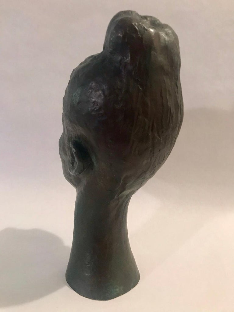 Bronze Female Portrait Head Bust Sculpture For Sale at 1stDibs