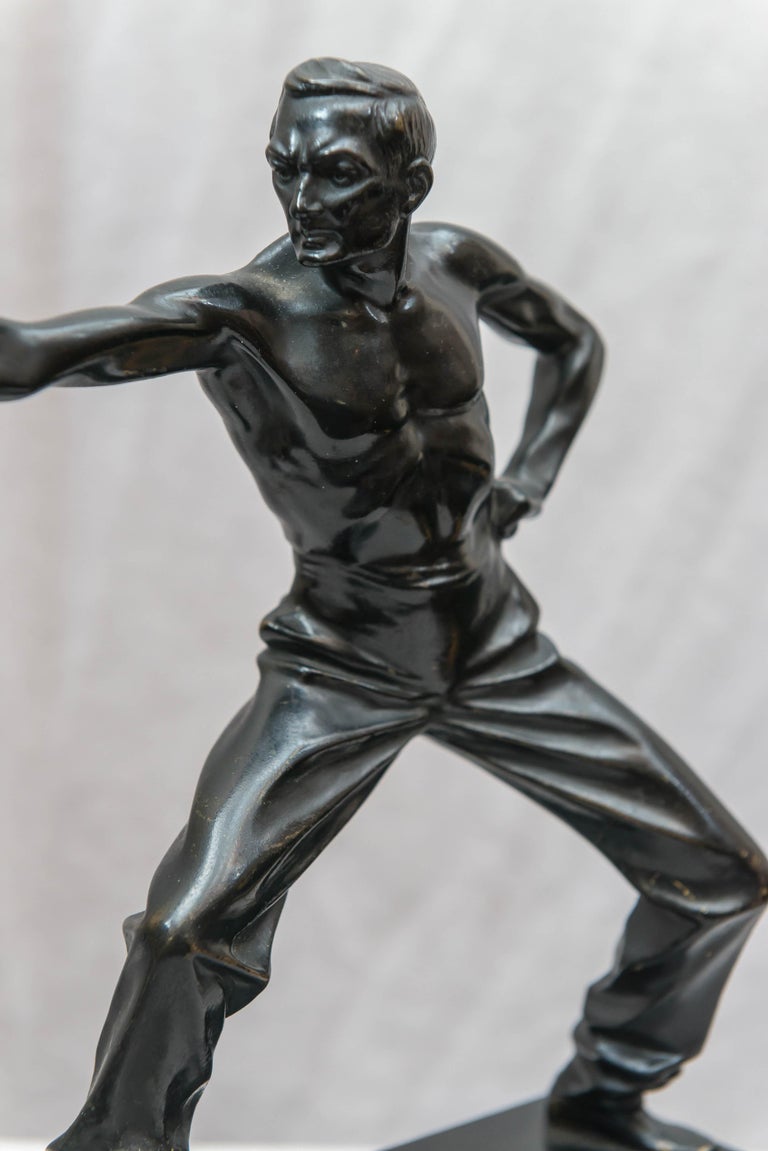 Bronze Figure of a Fencer, Artist Signed, German, Art Deco Period at ...