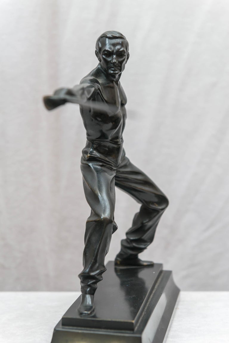 Bronze Figure of a Fencer, Artist Signed, German, Art Deco Period at ...
