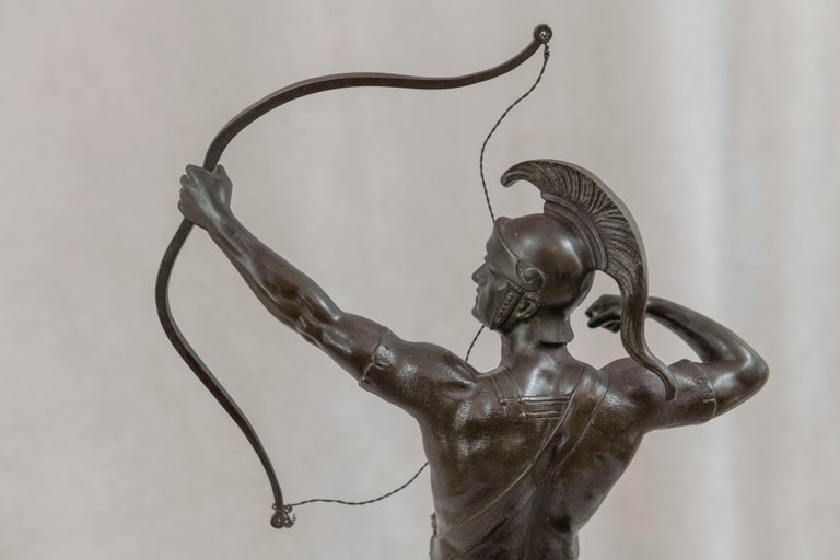 Bronze Figure of a Roman Archer/Warrior, German, Signed Hamburger, ca ...