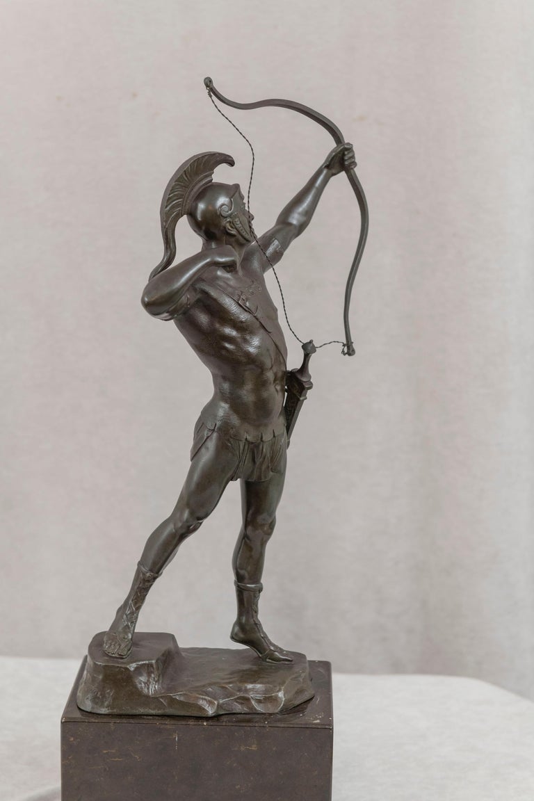 Bronze Figure of a Roman Archer/Warrior, German, Signed Hamburger, ca ...